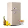 3.5 Cu.ft Compact Mini Refrigerator Fridge in Beige with Freezer ...
