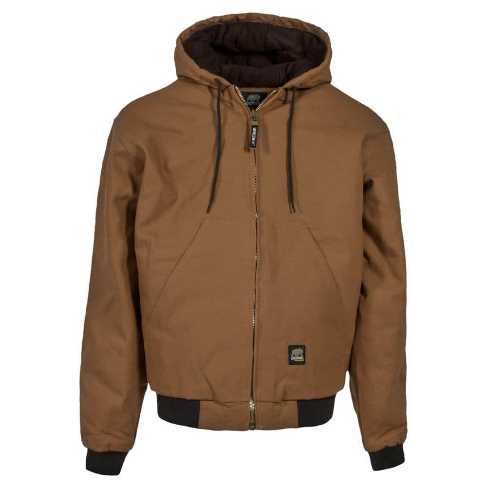 Berne Men's Large Brown Duck Original Hooded Jacket-HJ51BDR440 - The ...