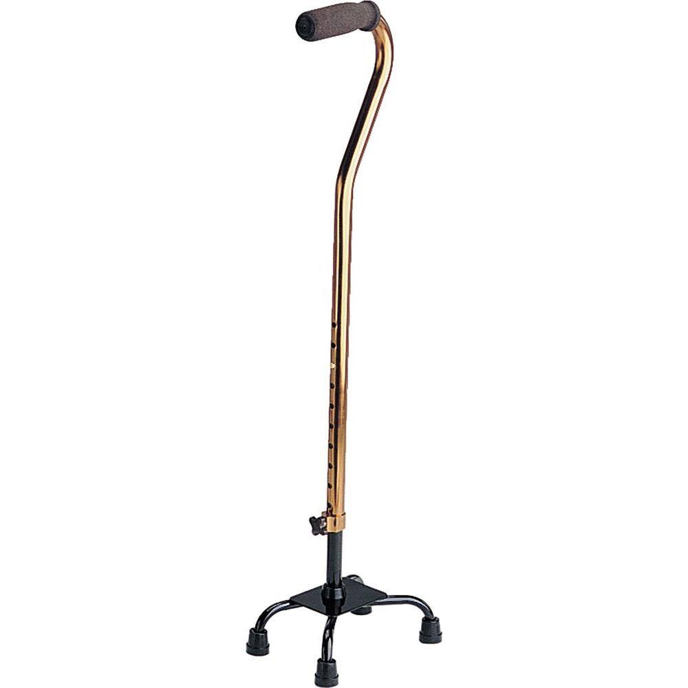 Medline Aluminum Small Base Single Foot Quad Cane in Bronze ...