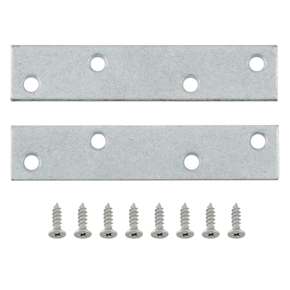 Everbilt (2-Pack) 4 in. Galvanized Mending Plate 33770 - The Home Depot