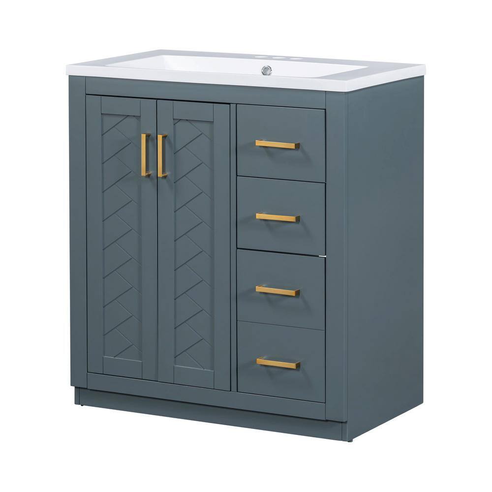 Miscool Ami 30 in. W x 18 in. D x 34 in. H Single Sink Freestanding ...