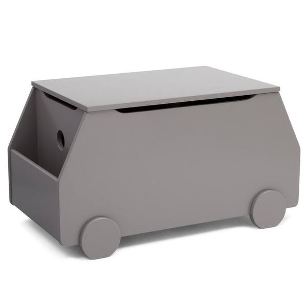 Delta Children Metro Classic Grey Toy Box-2113-028 - The Home Depot