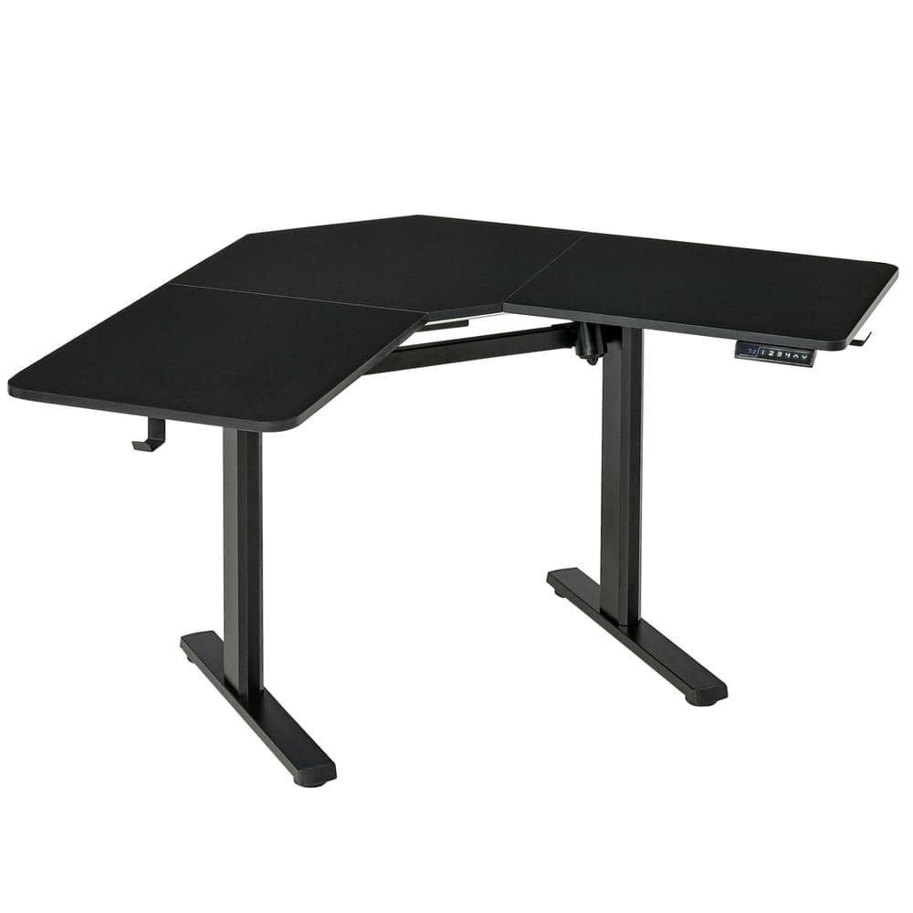 Vinsetto Modern 65.75 in. V-Shaped Black Standing Desk 920-075V80BK ...