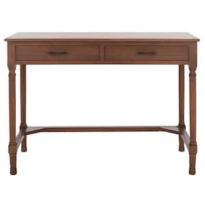 SAFAVIEH Filbert 42 in. Brown Wood 2-Drawer Writing Desk DSK5701C - The ...