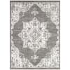 StyleWell Aurora 6 ft. 7 in. x 9 ft. Gray Medallion Area Rug 3123285 ...