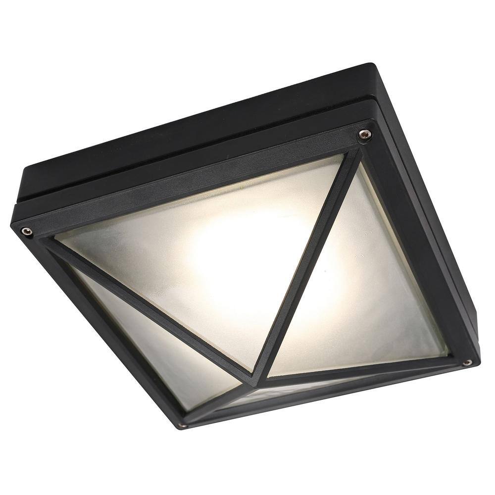 8.5 in. 1-Light Black LED Flush Mount BOL1022-8LED