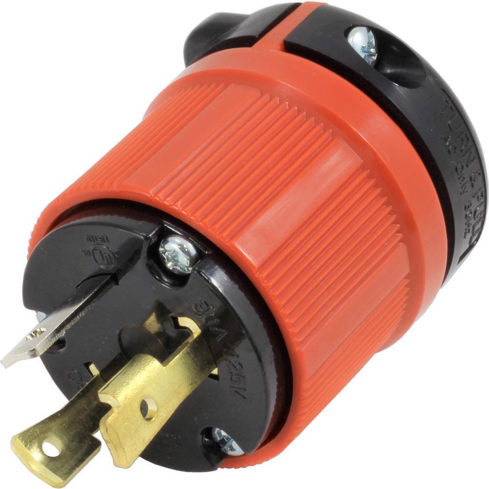 AC WORKS AC Connectors NEMA L5-30P 30 Amp 125-Volt 3-Prong Assembly ...