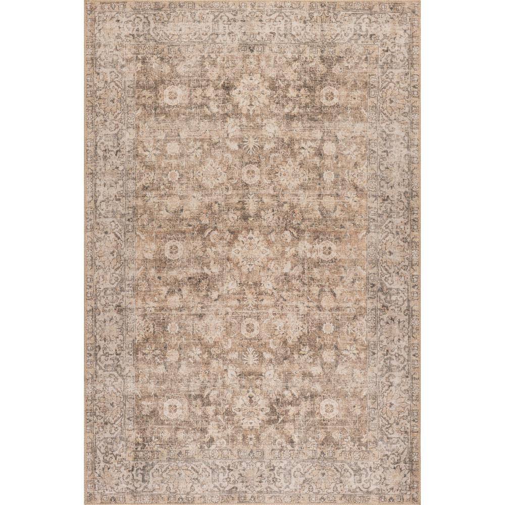 nuLOOM Hillstone Brown 7 ft. 10 in. x 10 ft. Traditional Vintage ...