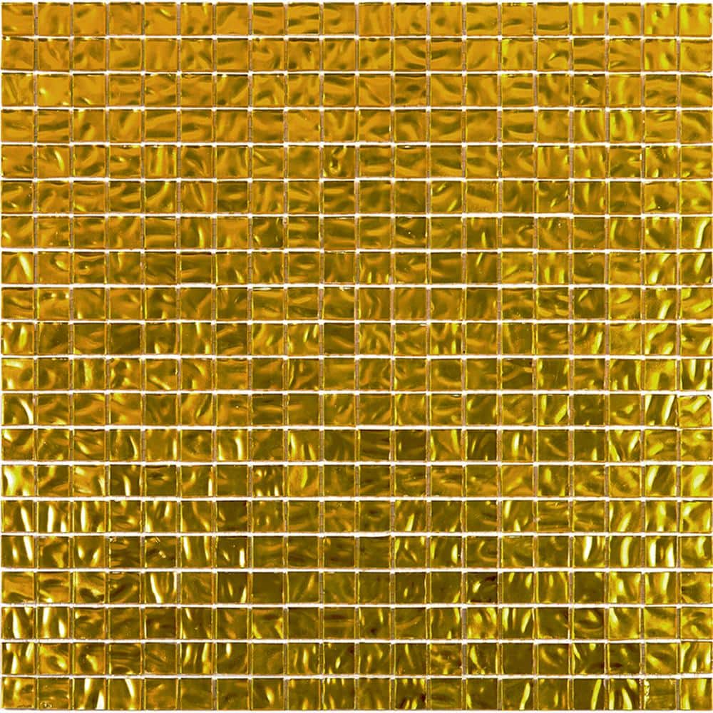 Apollo Tile Altin Glossy Cloud Silver 12 in. x 12 in. Glass Mosaic Wall ...