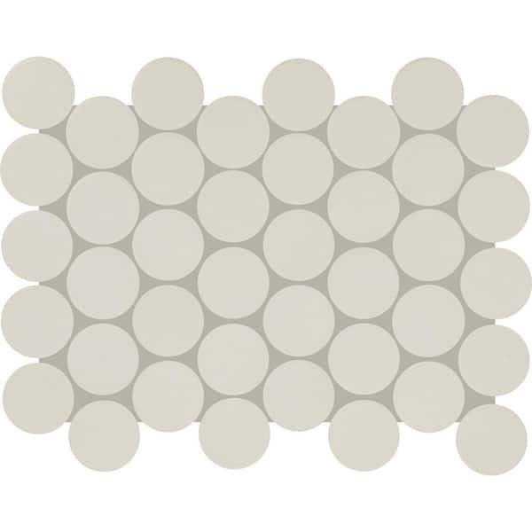 Daltile Restore Aspen White 11 in. x 14 in. Glazed Ceramic Jumbo Penny ...