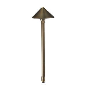 VOLT Low Voltage Cast Brass Conehead Path Light with 3-Watt 2700K LED ...