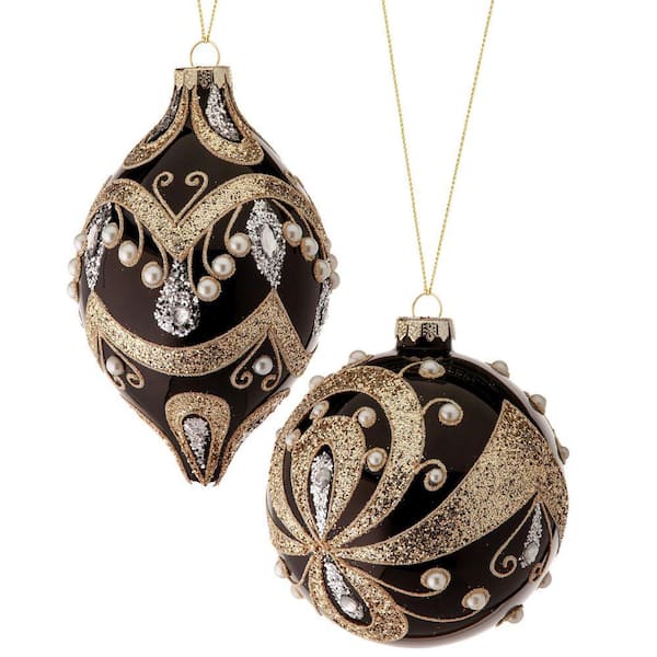 Regency International 5-6 in. Glass Opulent Balland Finial Ornament ...