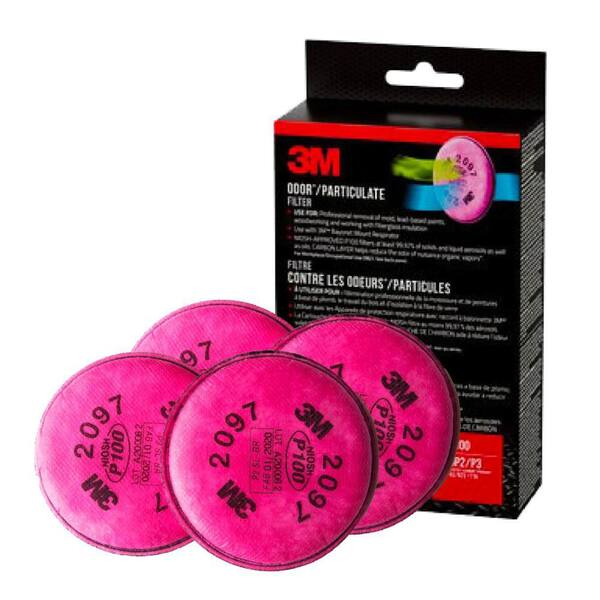 3M P100 Odor/Particulate Filters, 2 Pair 2097H2-DC - The Home Depot