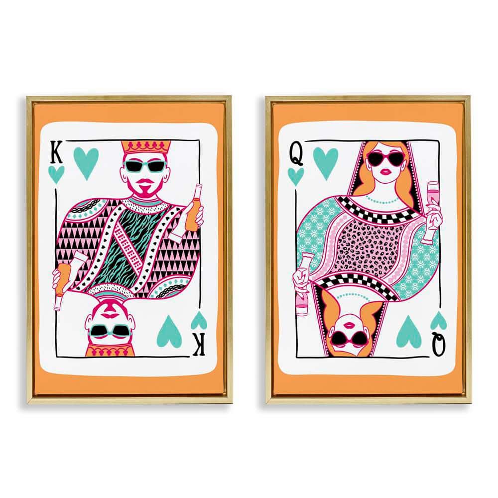 Stupell Industries King and Queen of Hearts by JJ Design House LLC 2 ...