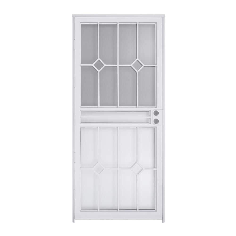 Grisham Regal 32 in. x 80 in. Universal/Reversible White Steel Storm ...