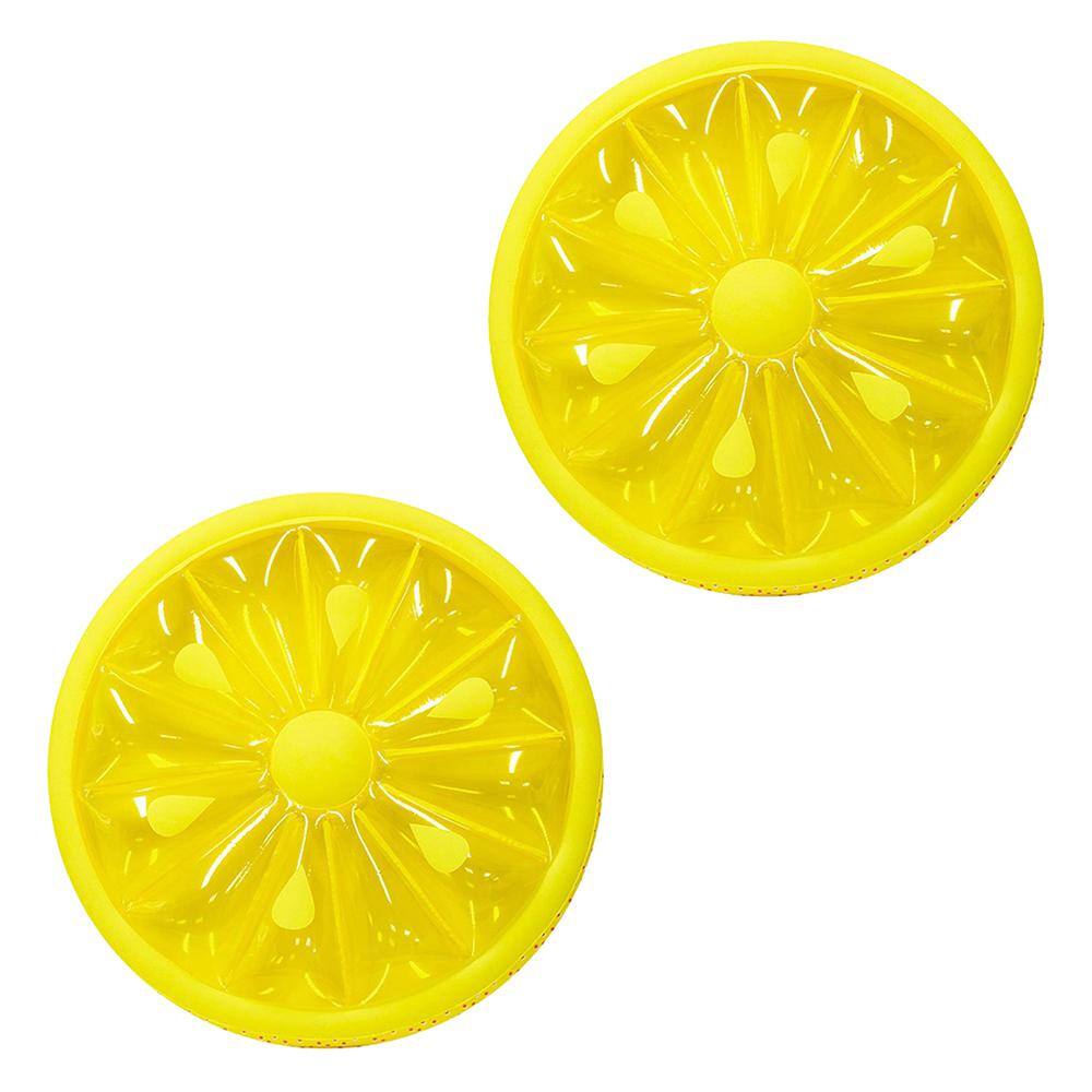 Swimline 60 in. Inflatable Heavy-Duty Swimming Pool Lemon Slice Float ...