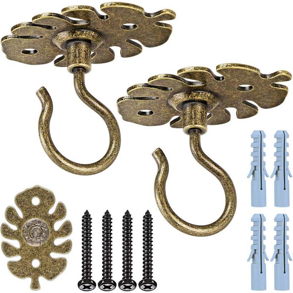 Misopily 16 Inch Black Steel Wall Mount Outdoor Hanging Plant Hook ...