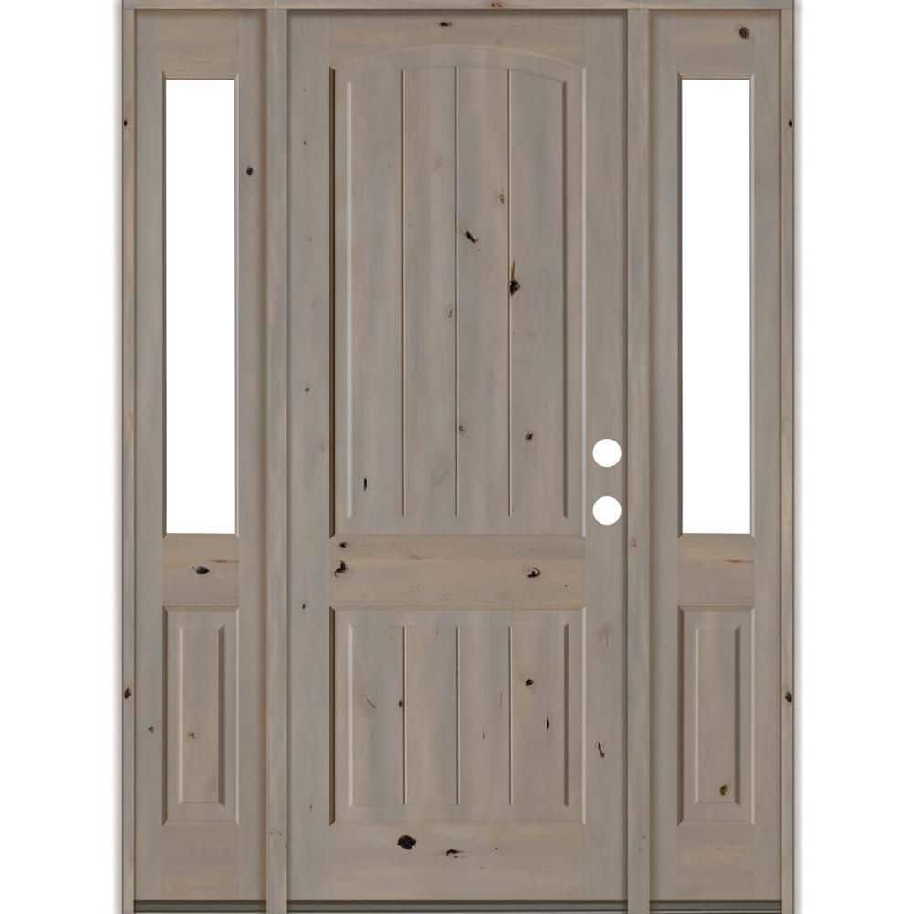 Reviews for Krosswood Doors 58 in. x 96 in. Rustic knotty alder 2 Panel ...