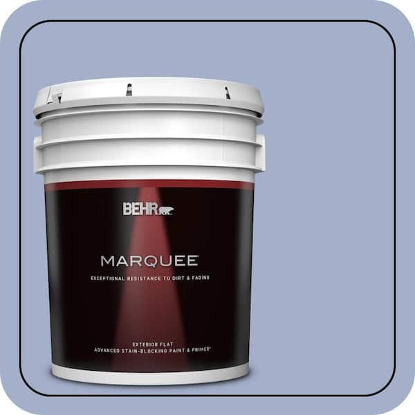 BEHR MARQUEE 5 gal. #610D-4 Bellflower Flat Exterior Paint & Primer ...
