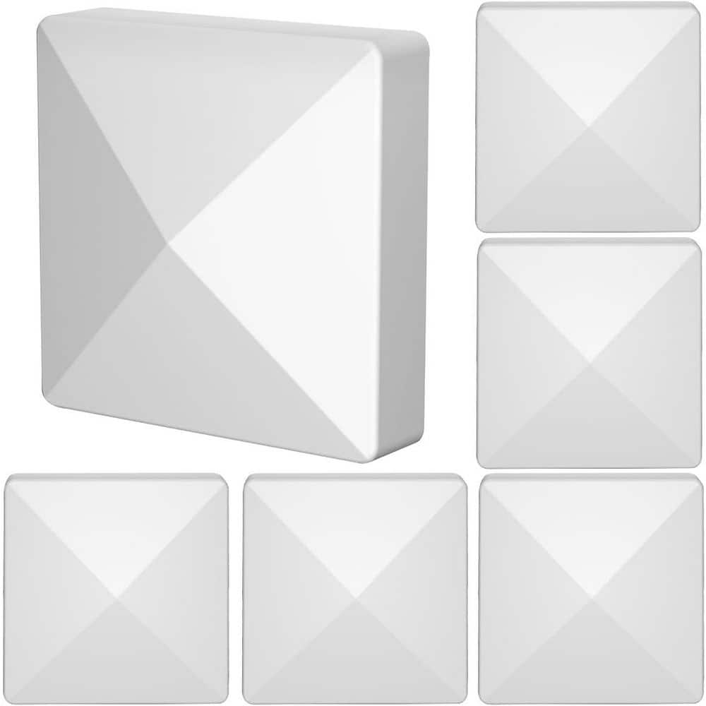 Afoxsos 4x4 PVC Decorative Pyramid Vinyl Fence Post Caps for Outdoor ...