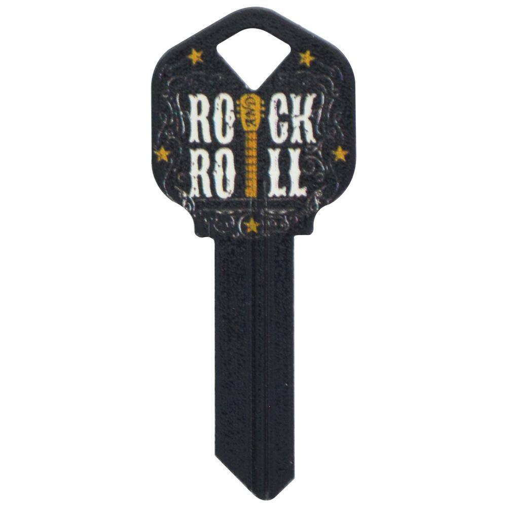 The Hillman Group Kwikset Brass House and Entry Key Blank Rock n Roll ...