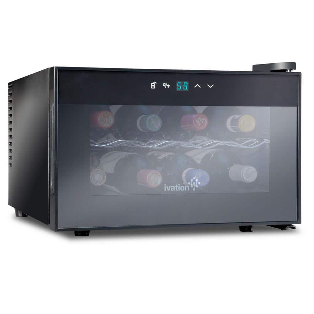 Ivation 8 Bottle Thermoelectric Wine Cooler, Freestanding Horizontal ...