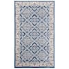 SAFAVIEH Brentwood Navy/Cream 4 ft. x 6 ft. Antique Floral Border Area ...