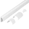 Commercial Electric 5 ft. 1/2 Round Baseboard Cord Channel, White A50 ...