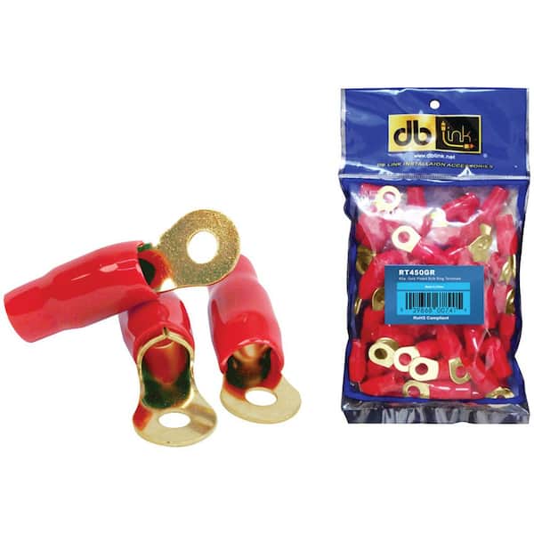 DB Link Ring Terminals 4-Gauge 5/16 in. (50-Pack) RT450GR