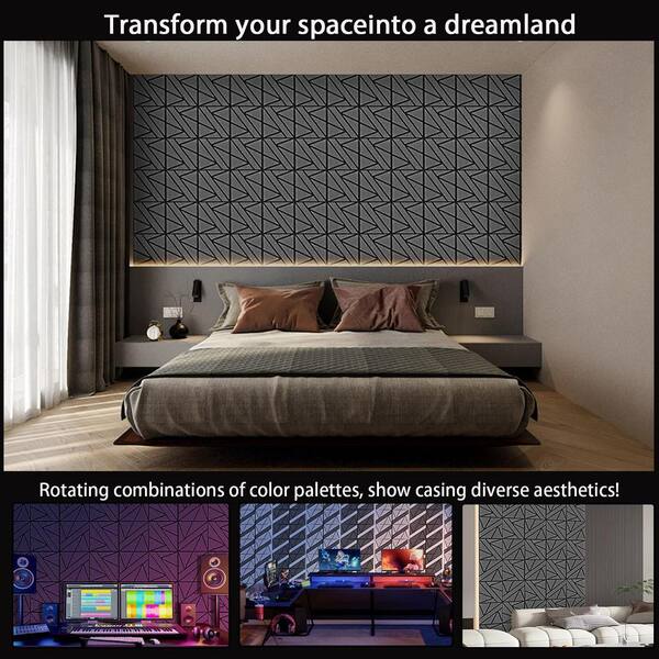 Echo Reduction Panels Mass Loaded Vinyl Soundproof Wall Panels, 12 Pack ...