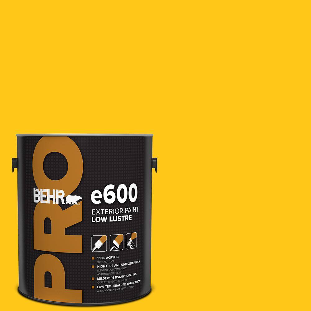 BEHR PRO 1 gal. #P300-7 Unmellow Yellow Low Luster Exterior Paint ...