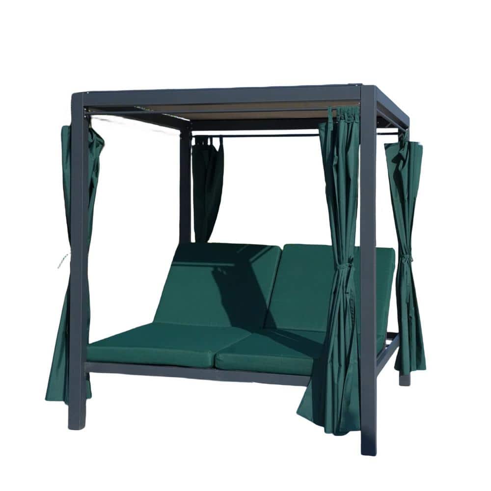 DIRECT WICKER Portal 1 of Piece Iron Metal Outdoor Loveseat Day Bed ...