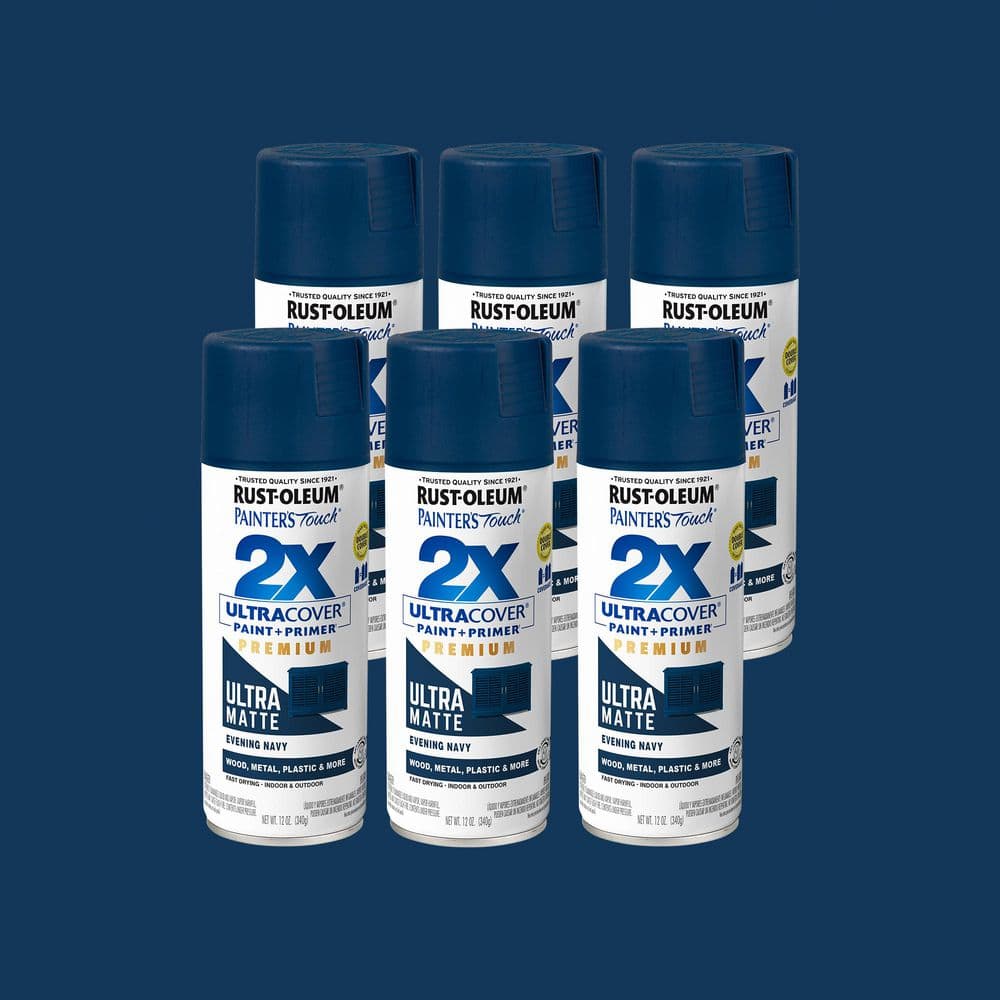 Rust-Oleum Painter's Touch 2X 12 oz. Matte Evening Navy Ultra Cover ...