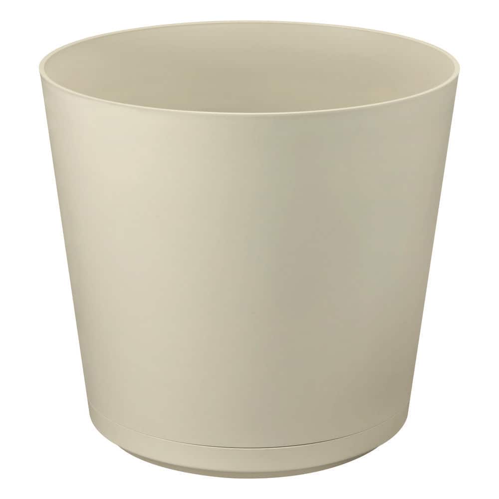 Vigoro Kyra Large Cottage Stone Plastic Round Planter with Attached ...