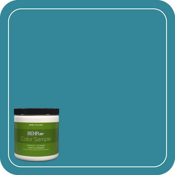 BEHR PREMIUM PLUS 8 oz. #M470-6 Precious Stone Semi-Gloss Interior ...