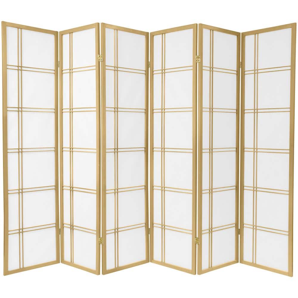 Reviews for Red Lantern 6 ft. Gold Double Cross 6-Panel Room Divider ...