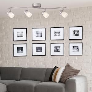 Reviews for Hampton Bay 3.44 ft. 4-Light Brushed Nickel Integrated LED ...