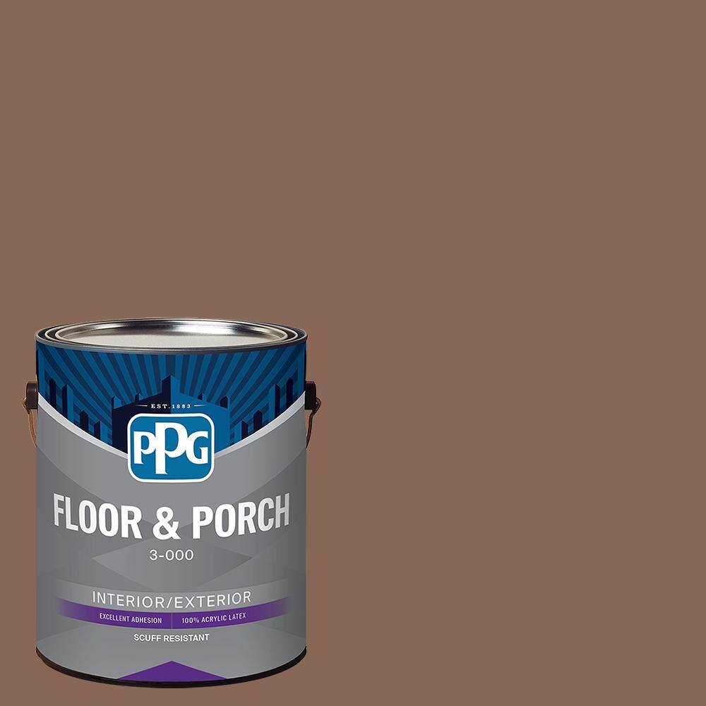 PPG 1 gal. PPG1072-6 Suede Leather Satin Interior/Exterior Floor and ...