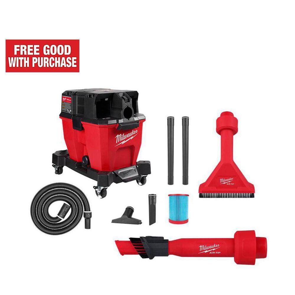 Milwaukee M18 FUEL 9 Gal. Cordless Dual-Battery Wet/Dry Shop Vacuum ...