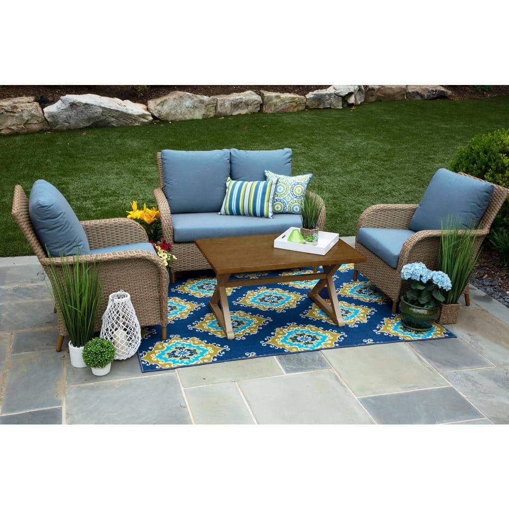 Canopy Tupelo 4-Piece Resin Wicker Patio Deep Seating Set with ...