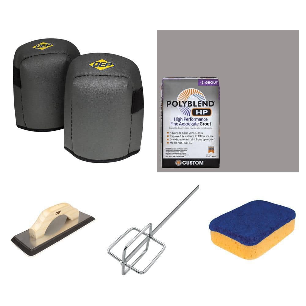 Delorean Gray Grout Finishing Kit: 25lb Polyblend HP Grout, XL Grout ...