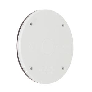 Commercial Electric 4 in. Round Blank Non-Metallic Weatherproof Cover ...