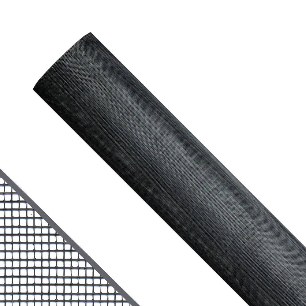Saint-Gobain ADFORS 36 in. x 100 ft. Charcoal Aluminum Screen Roll for ...