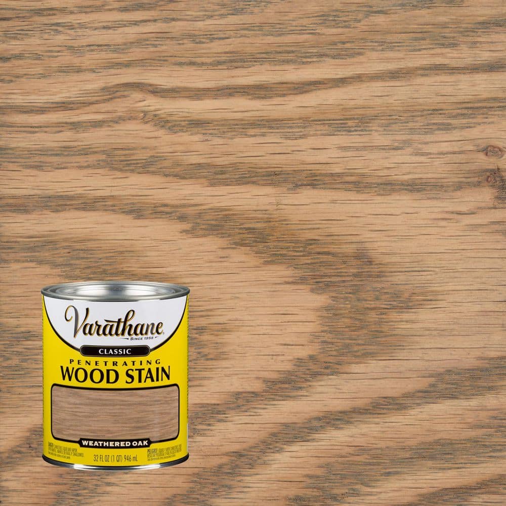 Varathane 1 qt. Weathered Oak Classic Wood Interior Stain 339716 - The ...