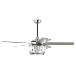 Warehouse of Tiffany Emani 52 in. 3-Light Indoor Antique Silver Ceiling ...