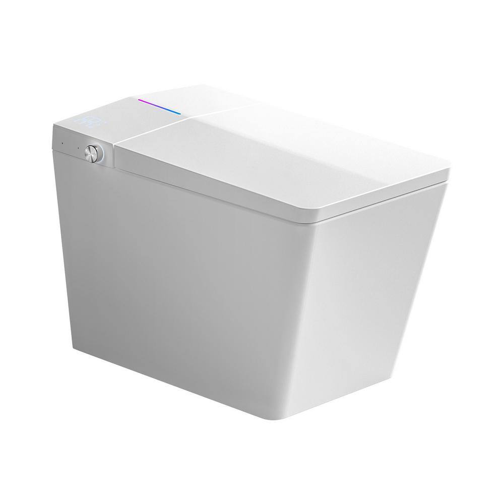 Xspracer Moray Square Smart Bidet Toilet 1.28 GPF in White with Remote ...
