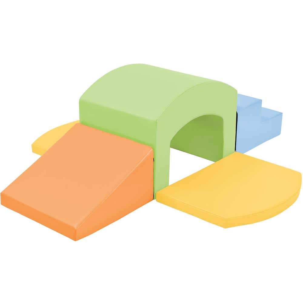 Sudzendf Colorful Soft Foam Playset for Toddlers with Slide Stairs and ...
