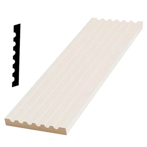 American Wood Moulding WM 1002 1/2 in. x 3-9/16 in. MDF Primed Casing ...