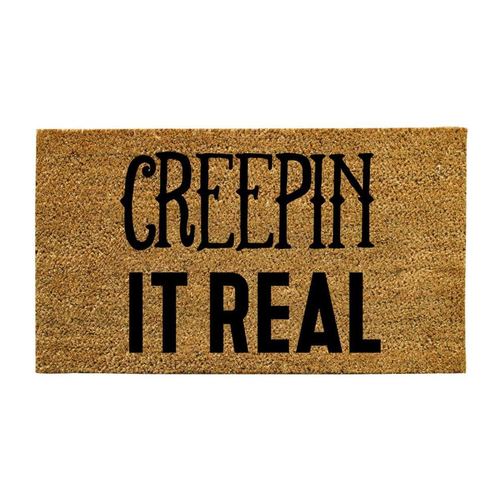 Evergreen 16 in. x 28 in. Coir Halloween Greeting "Creepin It Real ...