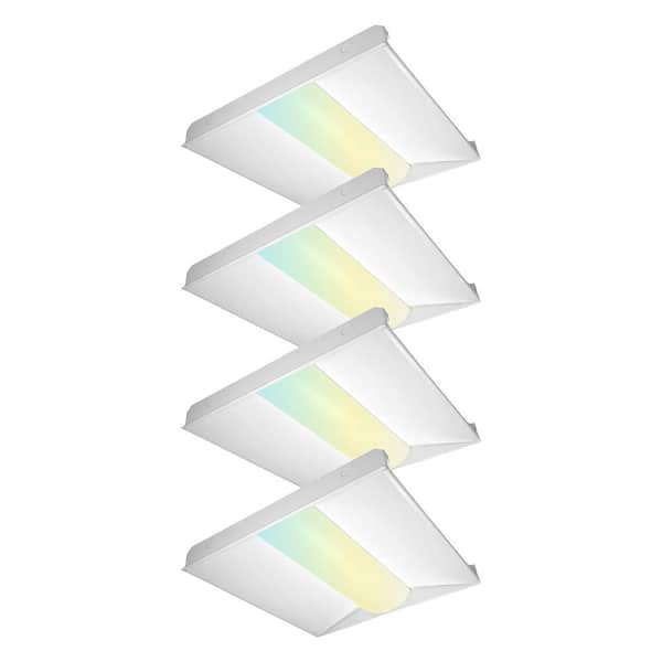 Haloitte 2ft. x 2ft. 120-Watt Equivalent Adjustable Lumens Integrated ...